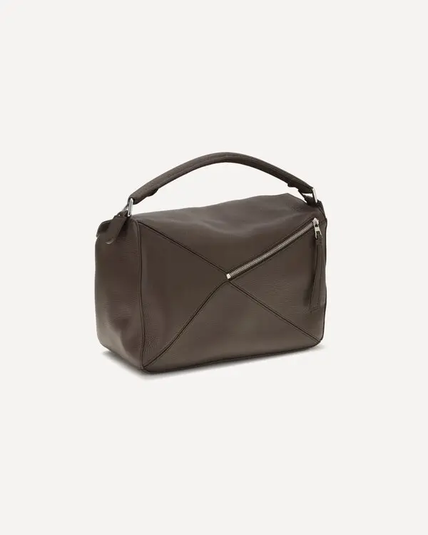 Loewe Large Puzzle Bag In Garnet Calfskin