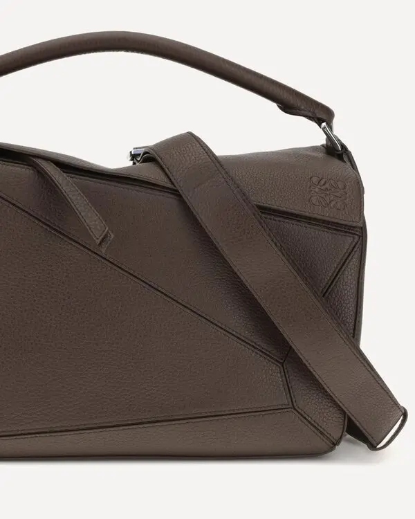 Loewe Large Puzzle Bag In Garnet Calfskin