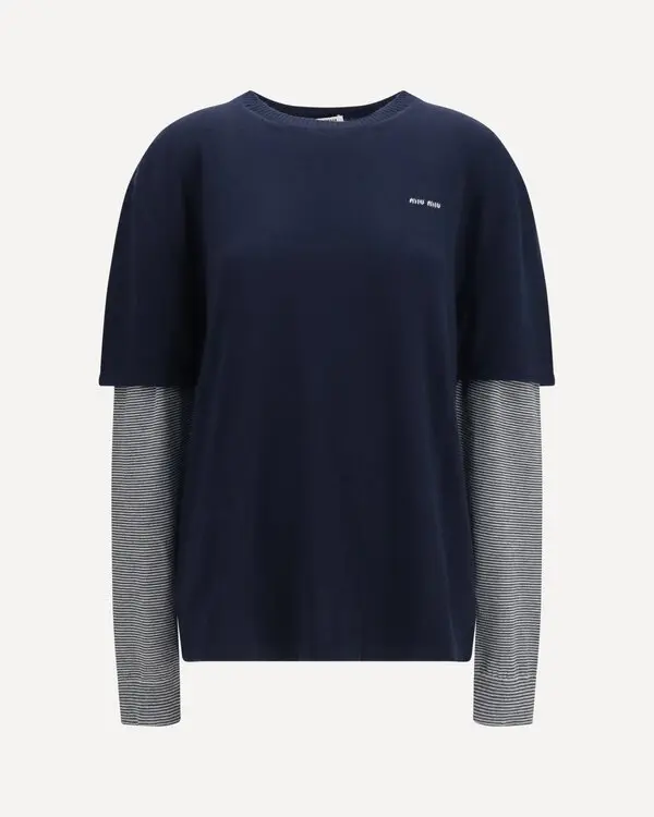 Miu Miu Long-sleeve Layered Sweater
