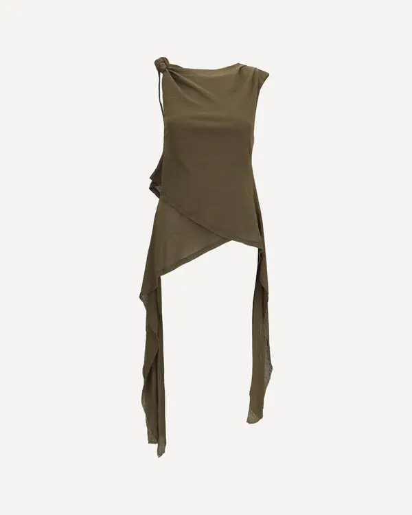 GANNI Asymmetrical Knot Top