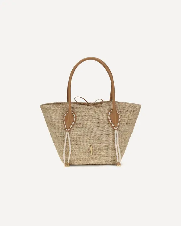CHRISTIAN LOUBOUTIN Large Venus Basket Shoulder Bag - Beige