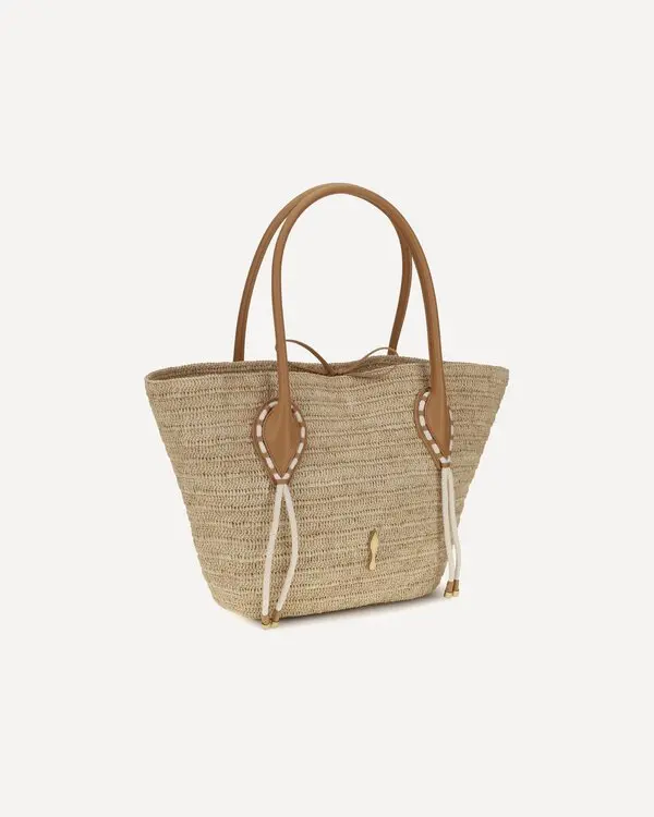 CHRISTIAN LOUBOUTIN Large Venus Basket Shoulder Bag - Beige