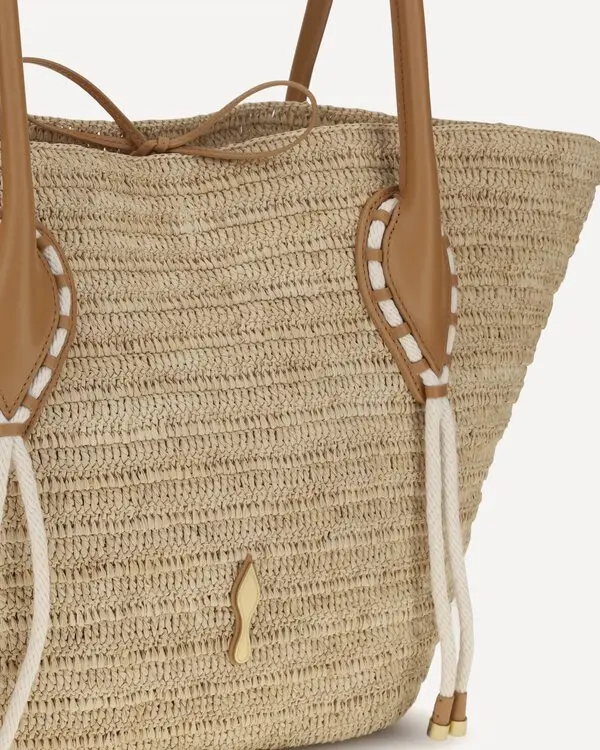 CHRISTIAN LOUBOUTIN Large Venus Basket Shoulder Bag - Beige