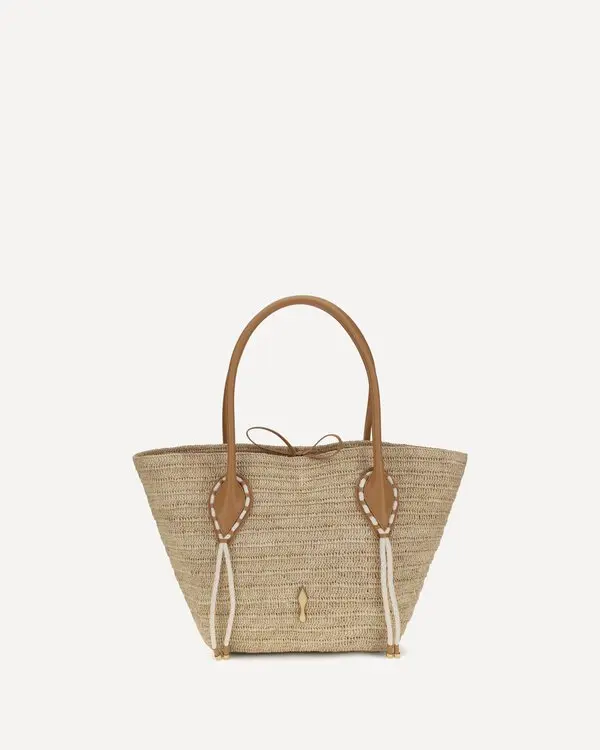 CHRISTIAN LOUBOUTIN Large Venus Basket Shoulder Bag - Beige