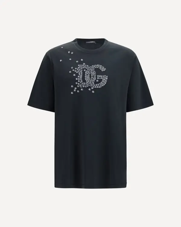 Dolce & Gabbana Cotton T-shirt With Logo - Black