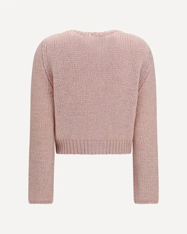 FORTE_FORTE Chunky Knit Button Cardigan - Pink
