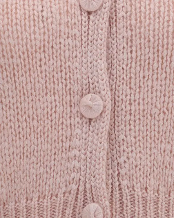 FORTE_FORTE Chunky Knit Button Cardigan - Pink