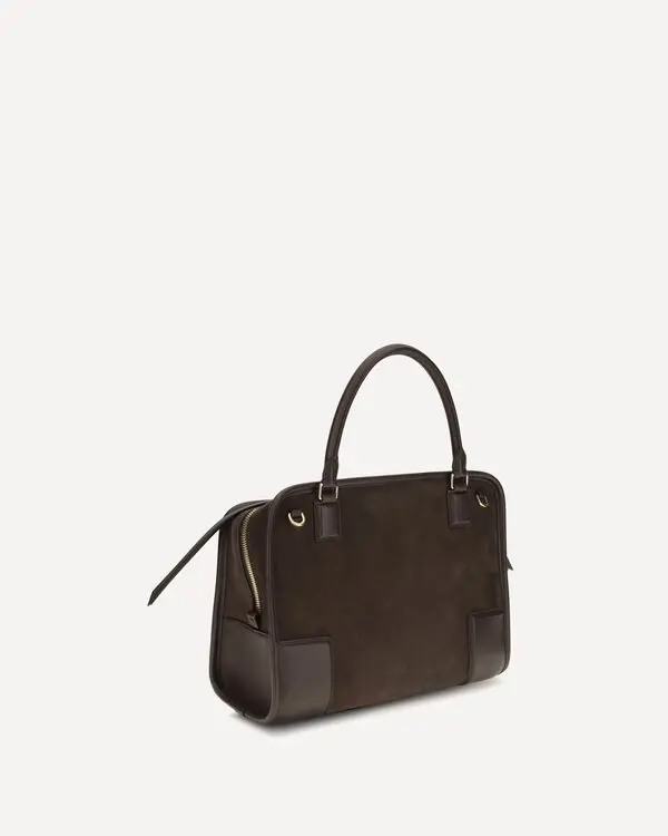 Loewe Medium Amazona Handbag In Calfskin - Brown
