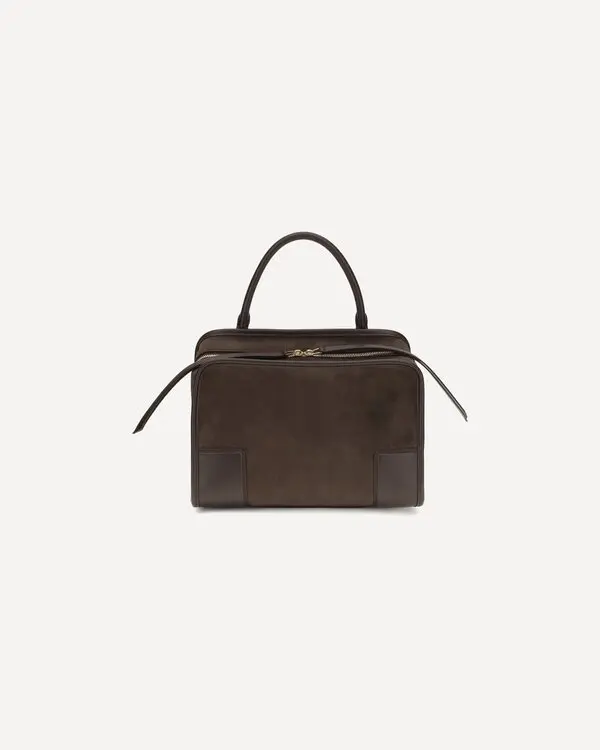 Loewe Medium Amazona Handbag In Calfskin - Brown