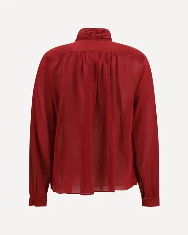 FORTE_FORTE Pleated High-neck Blouse