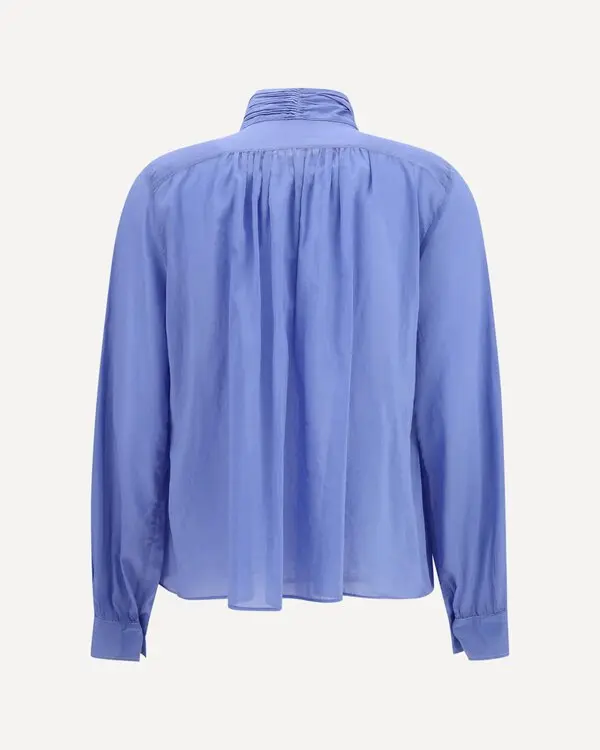 FORTE_FORTE Pleated High-neck Blouse