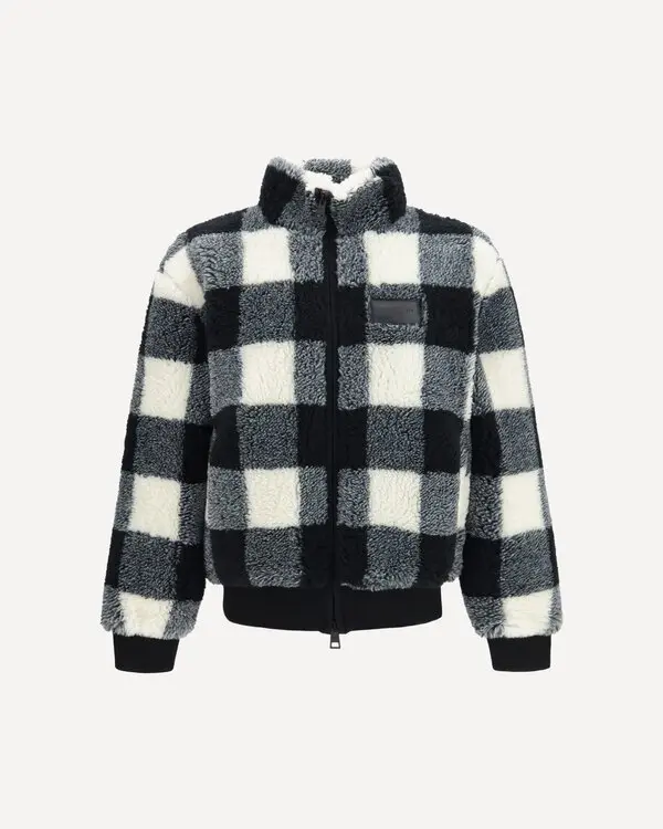 Givenchy Checked Wool-blend Teddy Jacket - Grey