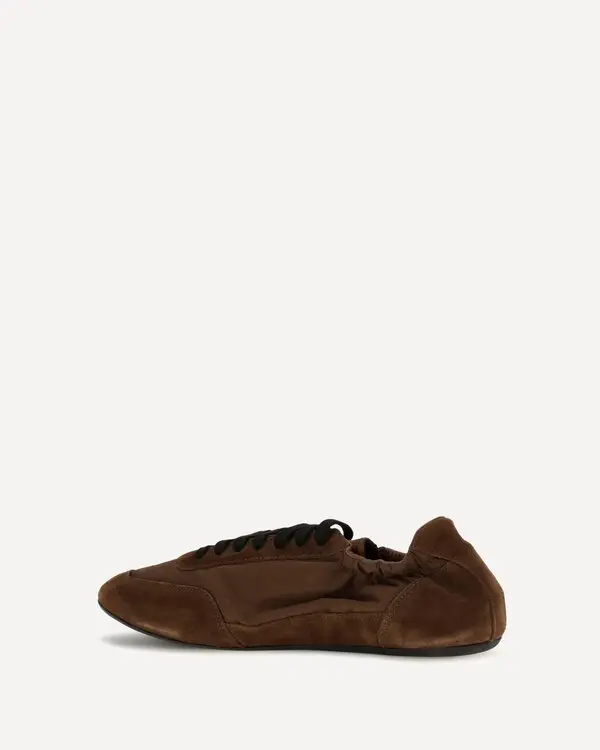 Prada Re-nylon And Suede Collapse Sneakers - Brown