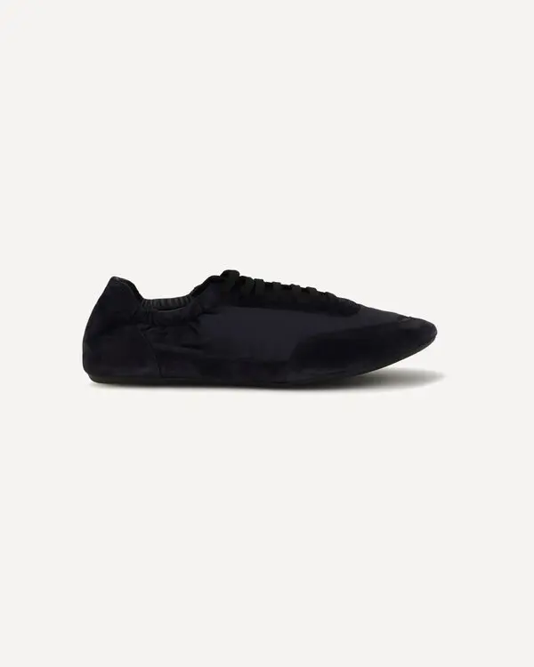 Prada Collapse Sneakers In Re-nylon And Suede - Blue