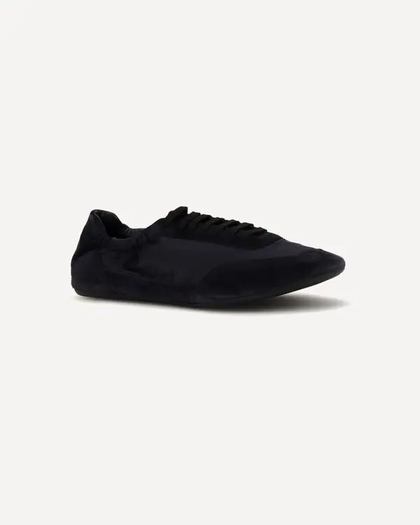 Prada Collapse Sneakers In Re-nylon And Suede - Blue