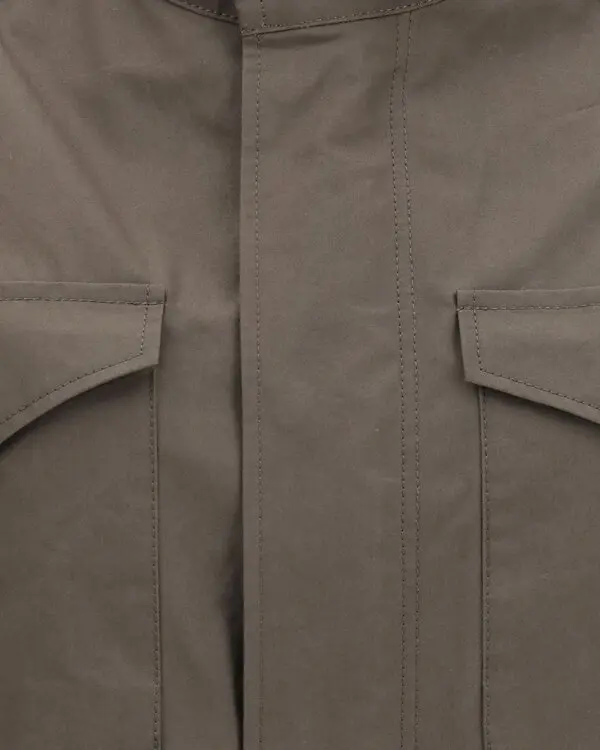 Sacai Nylon And Cotton Jacket With Three-quarter Sleeves