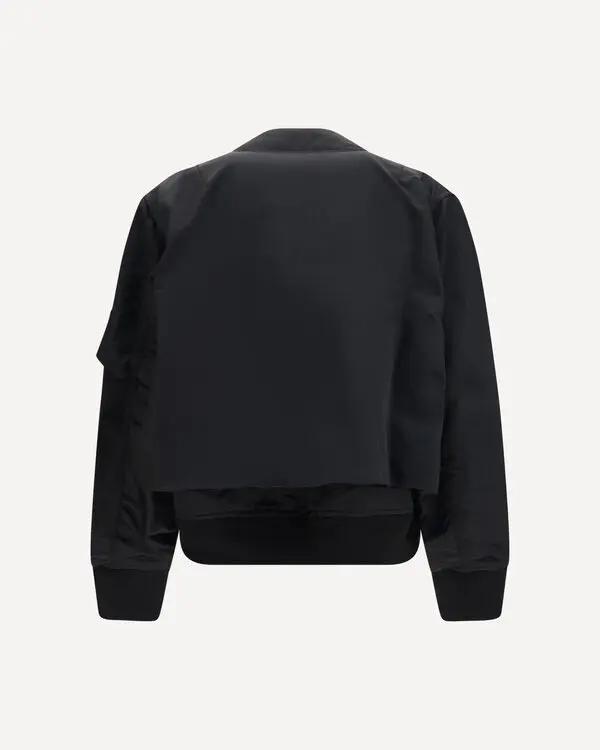 Sacai Cotton Chino And Nylon Twill Double Jacket - Black