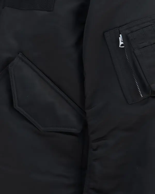 Sacai Cotton Chino And Nylon Twill Double Jacket - Black