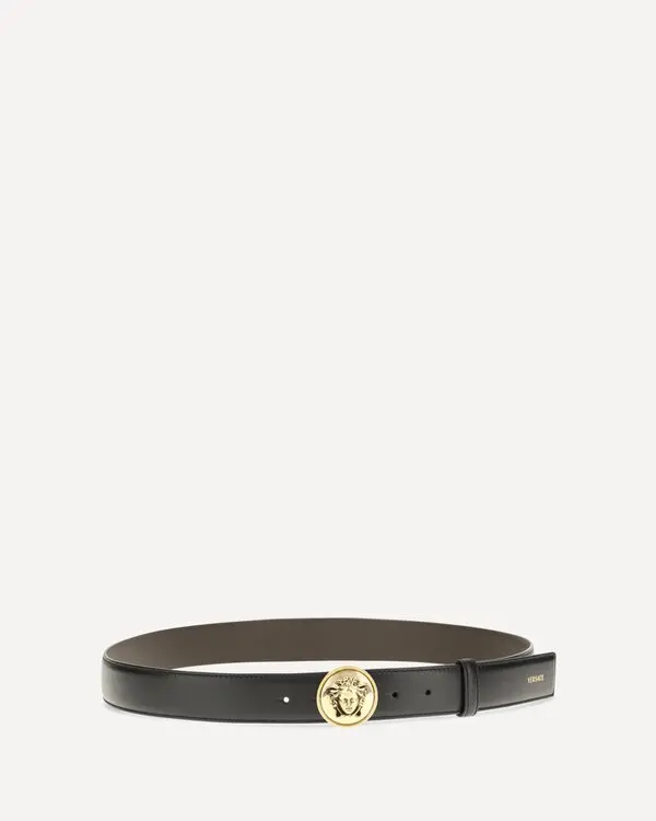 Versace Medusa Buckle Leather Belt