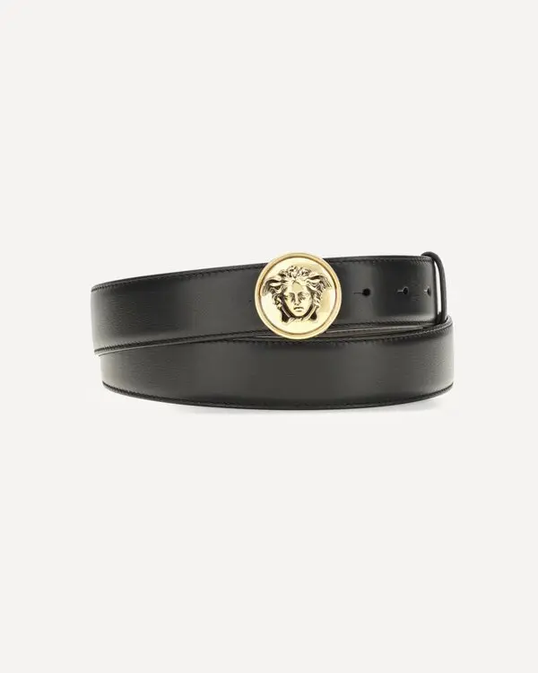 Versace Medusa Buckle Leather Belt