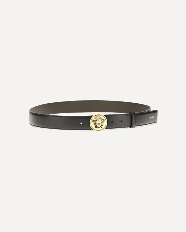 Versace Medusa Buckle Leather Belt