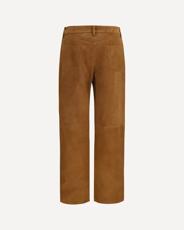 Magda Butrym Straight-leg Corduroy-effect Leather Pants