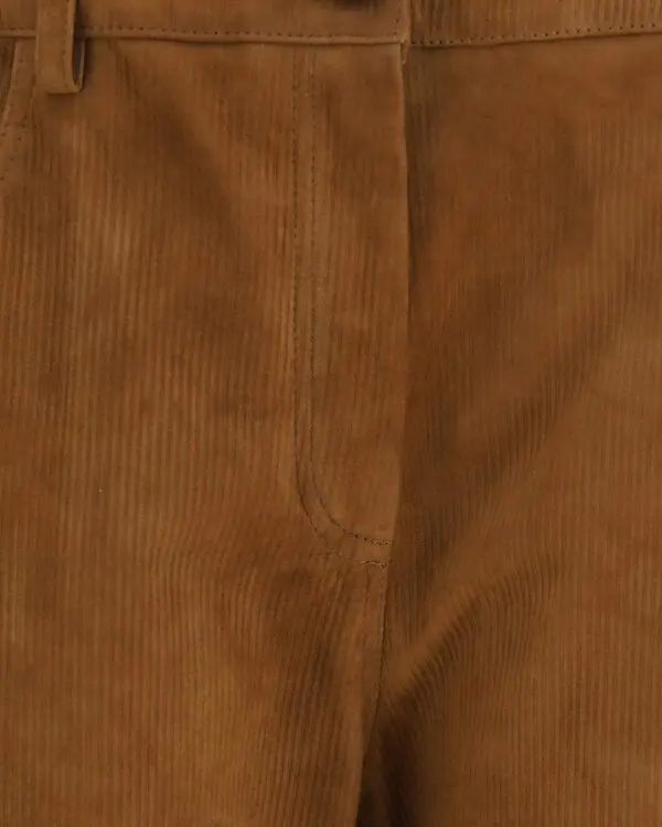 Magda Butrym Straight-leg Corduroy-effect Leather Pants