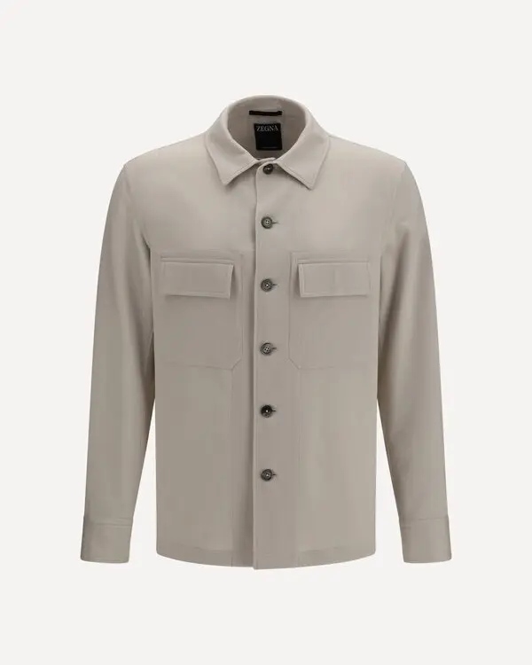 Zegna Cashmere Shirt Jacket - Beige