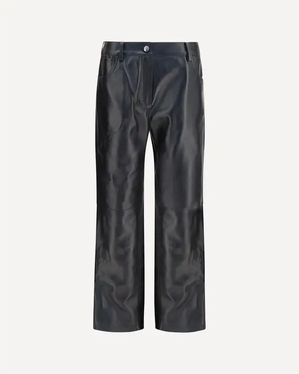 Magda Butrym Straight-leg Leather Pants - Black