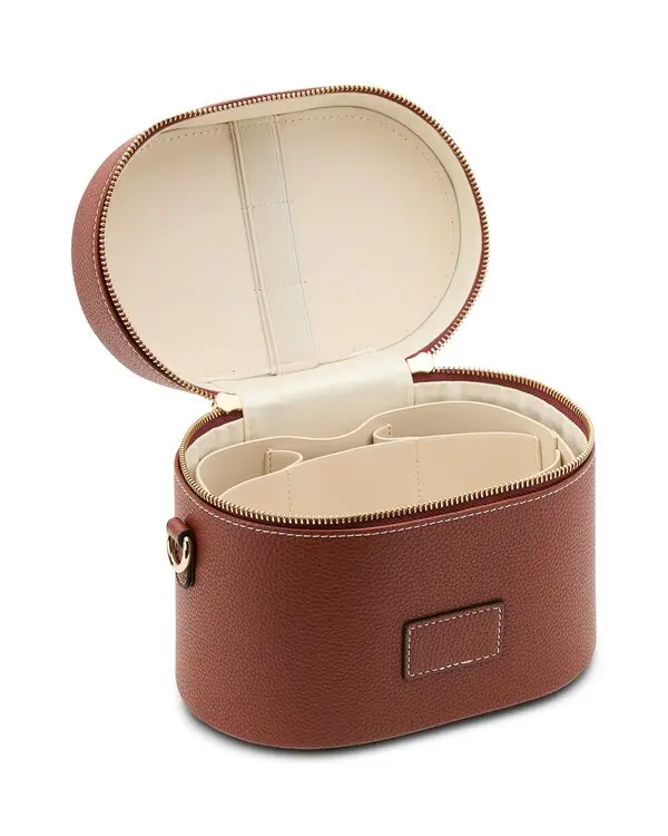 ETOILE Oval Toiletry Case With Removable Divider And Shoulder Strap