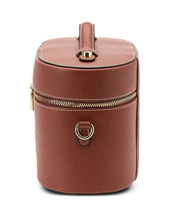 ETOILE Oval Toiletry Case With Removable Divider And Shoulder Strap