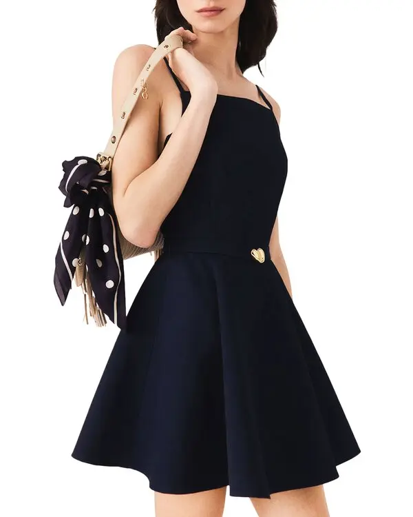Maje Flared Dress With Straps