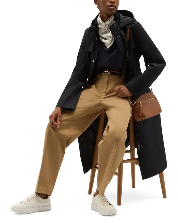 HOBBS LONDON Felicia Hooded Waterproof Jacket - Navy