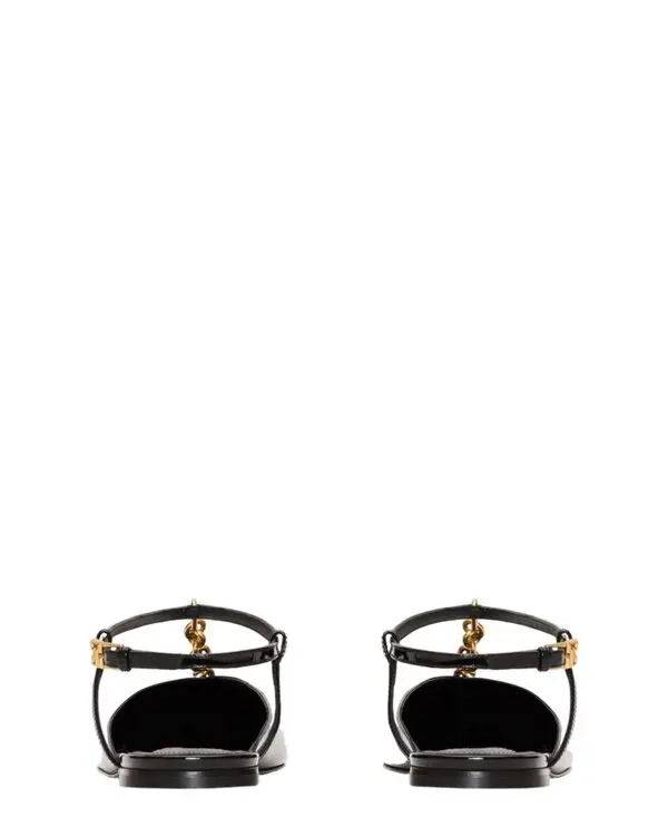 Balmain Patent Leather Sync Chain Sandals