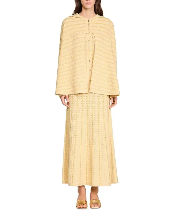 Sandro Strass Knit Cape