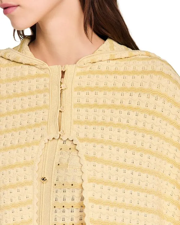 Sandro Strass Knit Cape