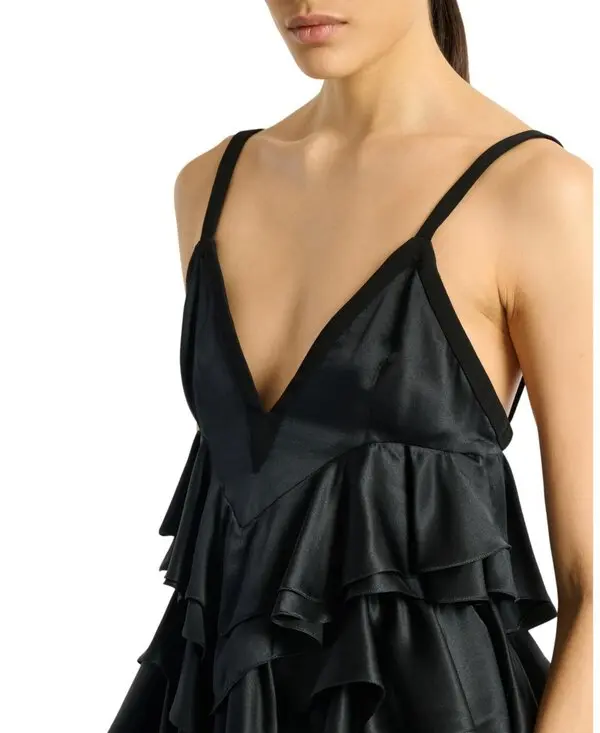 Balmain Satin Top With Thin Straps