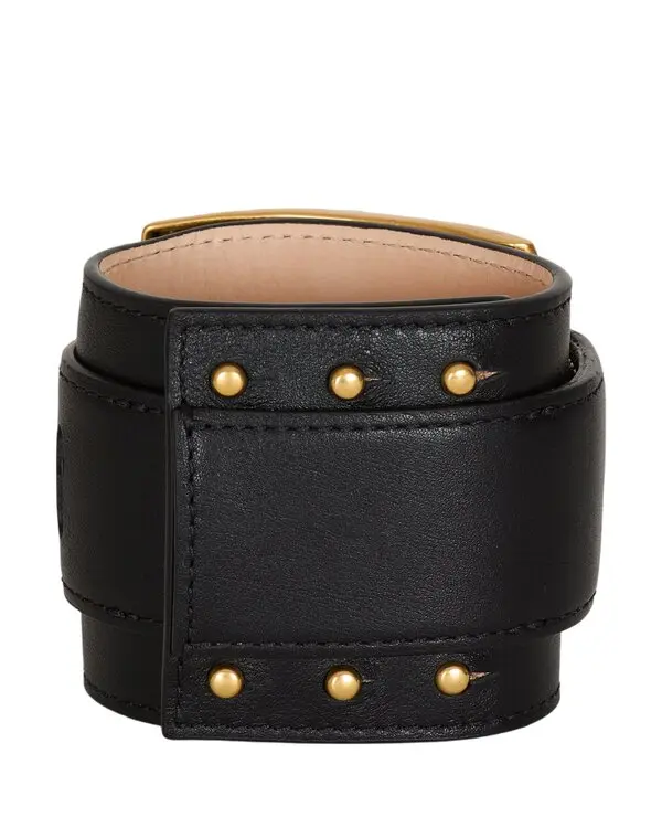 Balmain Anthem Smooth Leather Bracelet