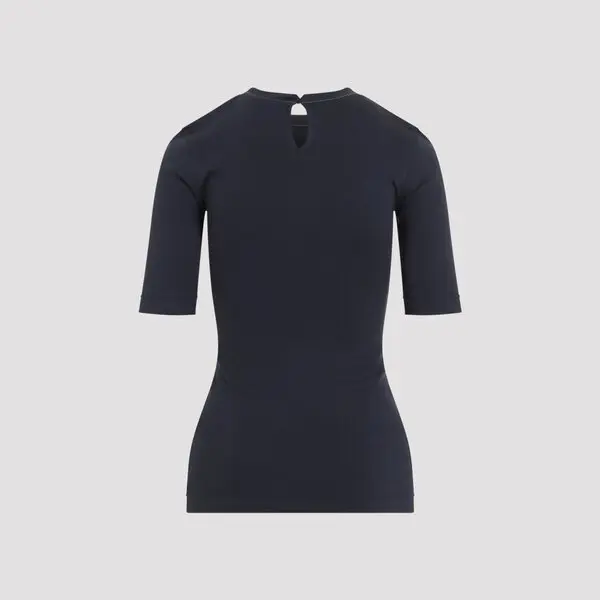 Brunello Cucinelli Ribbed T-shirt With Monili Trim