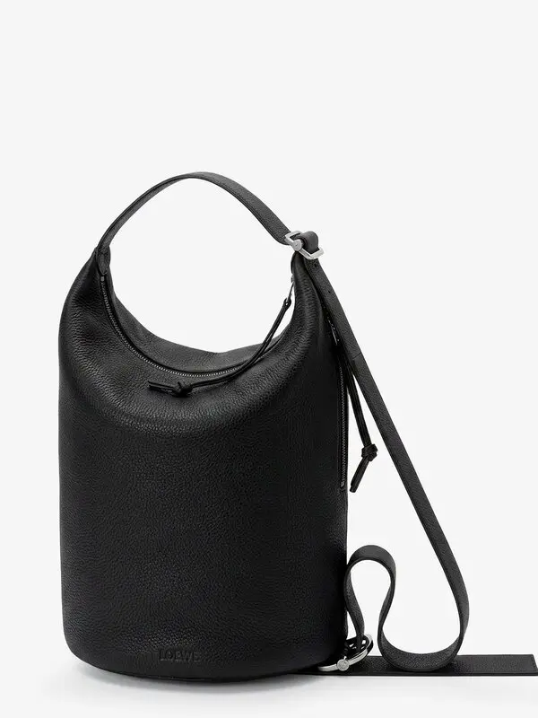 Loewe Loop Leather Crossbody Bag - Black
