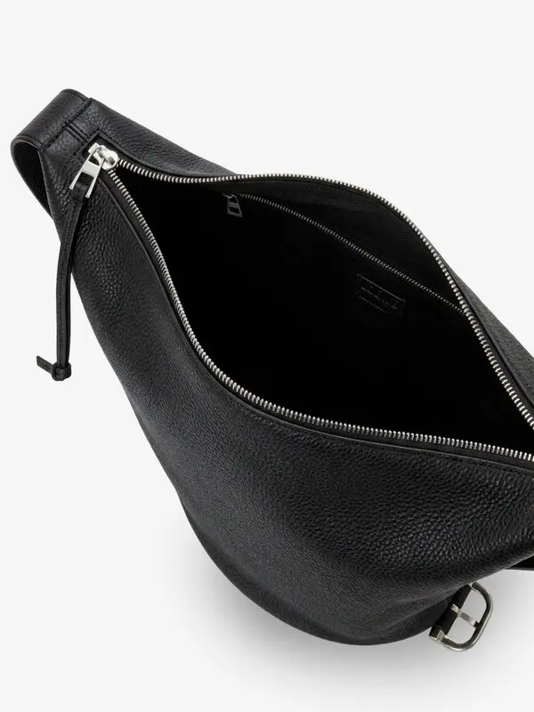 Loewe Loop Leather Crossbody Bag - Black