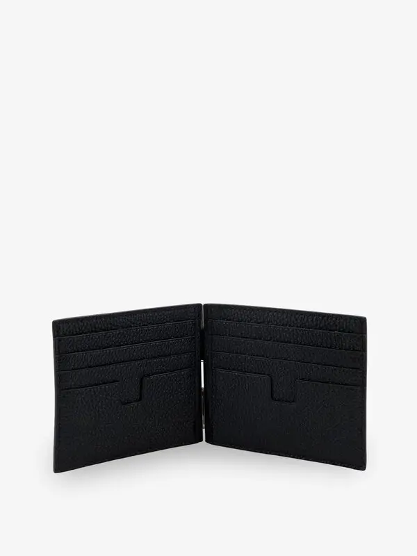 TOM FORD Leather Card Holder With Front Logo