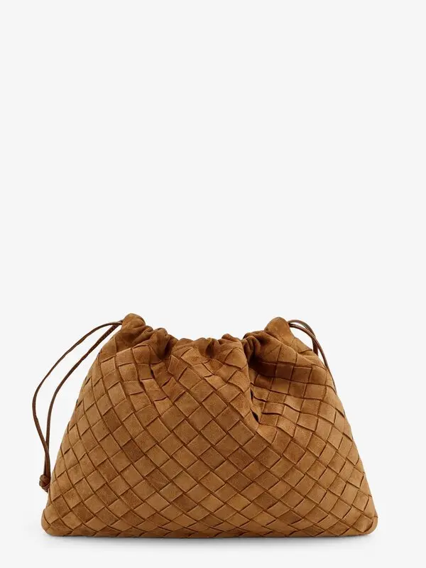 Bottega Veneta Medium Suede Dustbag With Intrecciato Effect - Multicolor