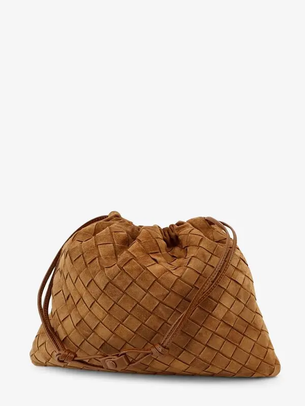 Bottega Veneta Medium Suede Dustbag With Intrecciato Effect - Multicolor