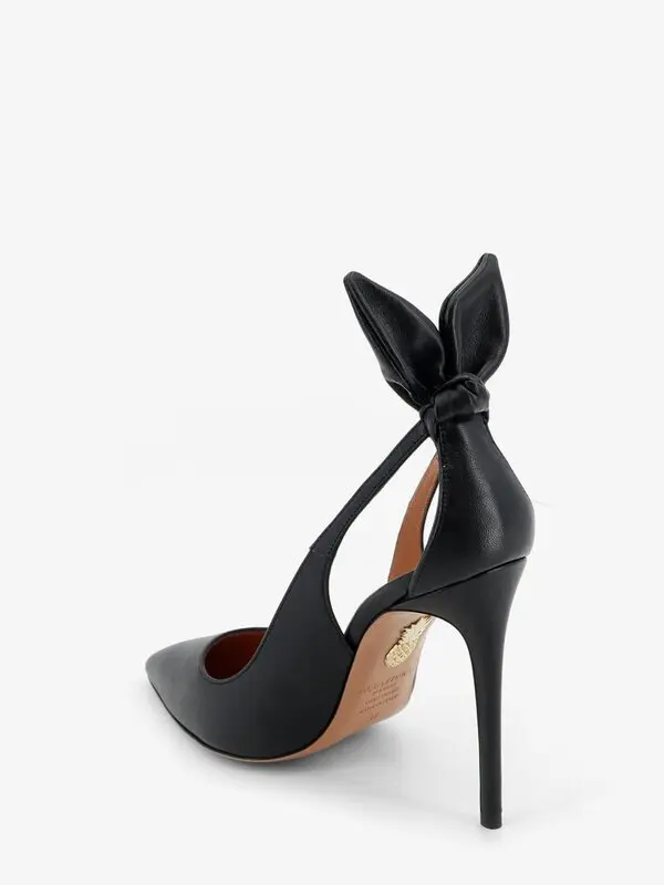 AQUAZZURA Bow Tie Leather Pumps