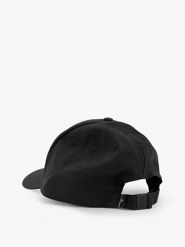 Stone Island Cotton Baseball Cap With Embossed Logo