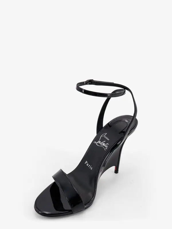 CHRISTIAN LOUBOUTIN Zeezeenella Patent Leather Wedge Sandals