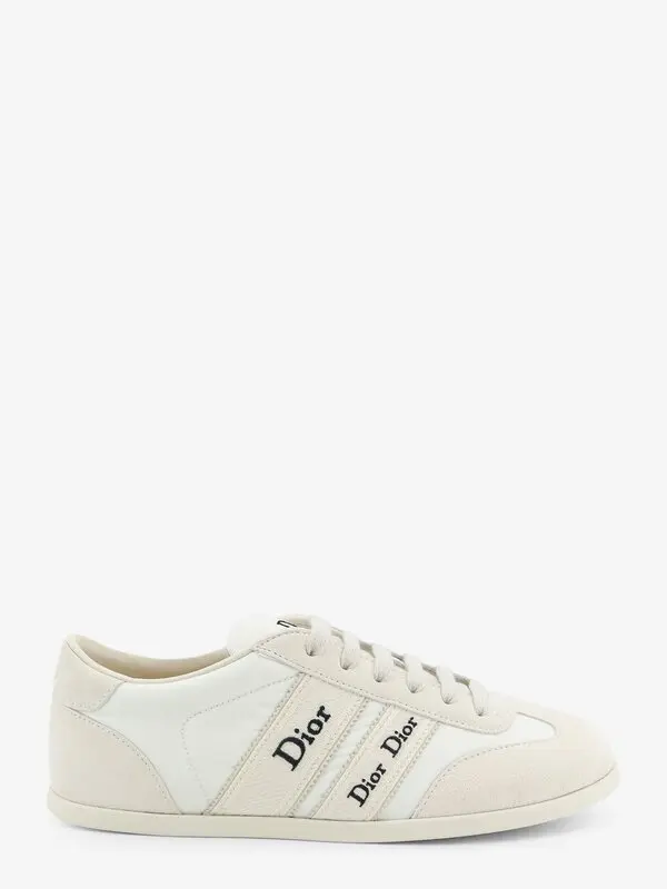 Dior Leather Ribbon Sneakers With Embroidered Logo On The Side - Multicolor