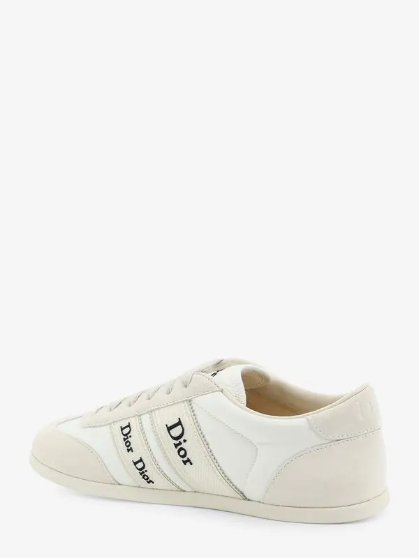 Dior Leather Ribbon Sneakers With Embroidered Logo