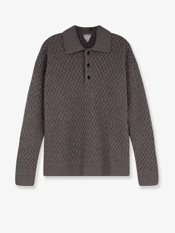 Bottega Veneta Wool Sweater With Intrecciato Motif - Multicolor